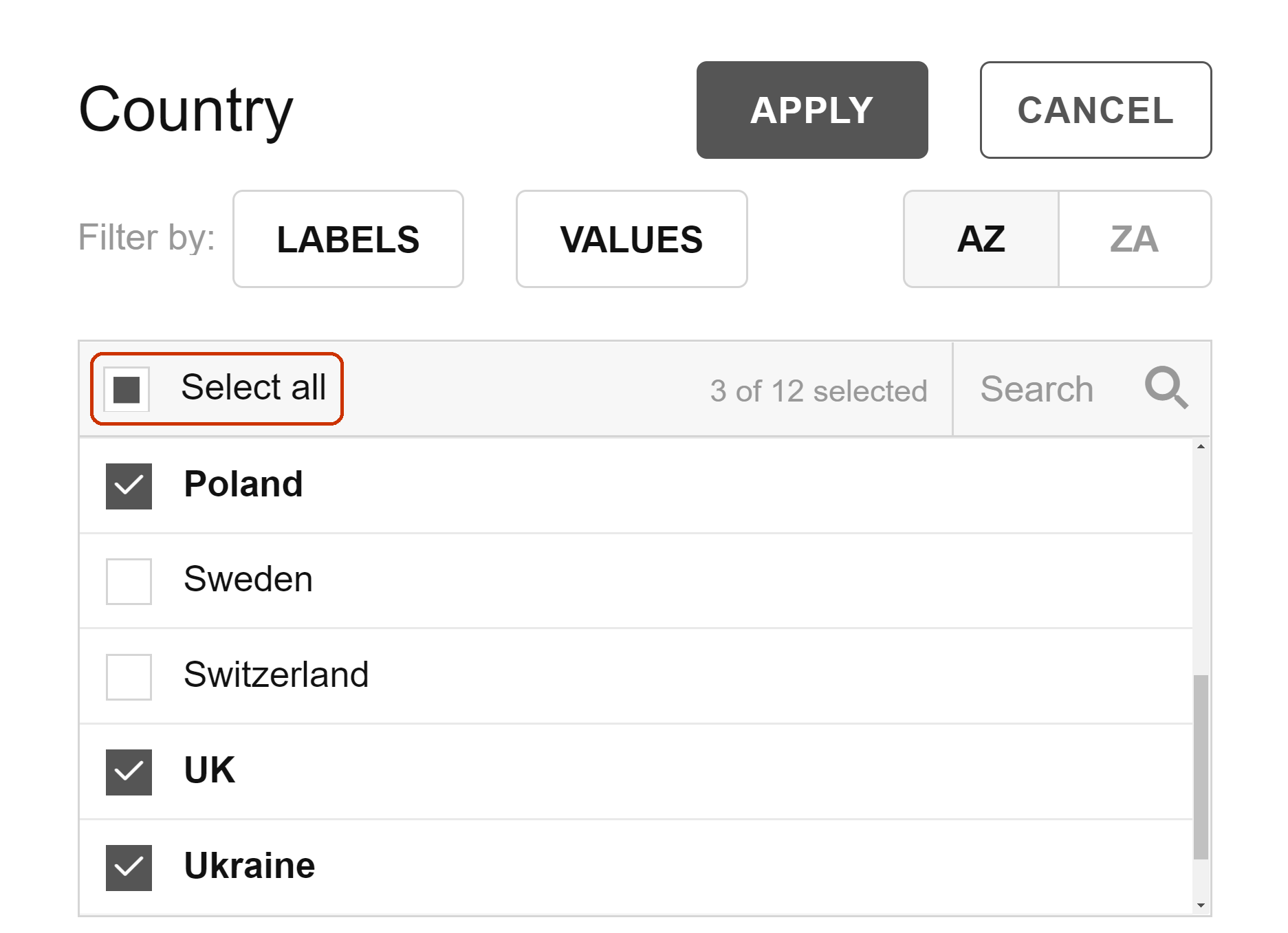 Select All Button