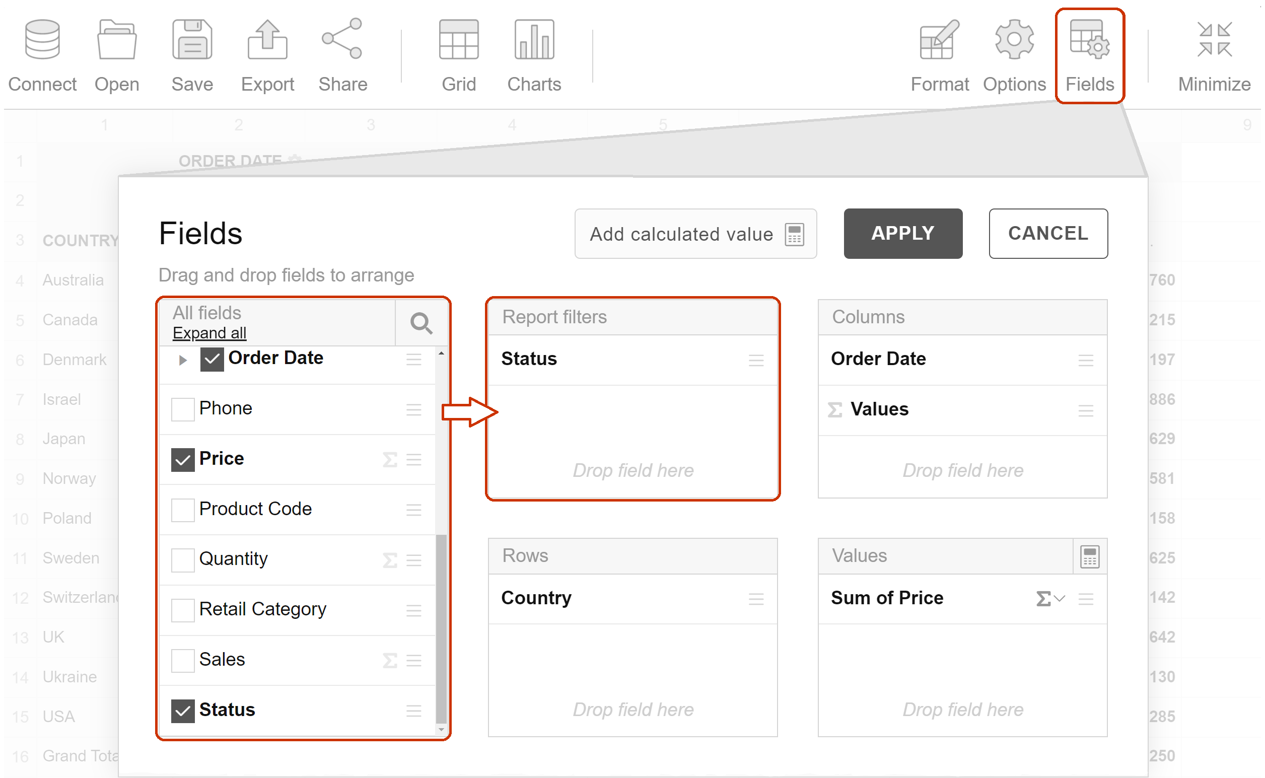 Report filters • Flexmonster